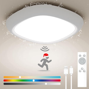 Rechargeable Battery Ceiling Light Wireless Waterproof Shower Lights ...